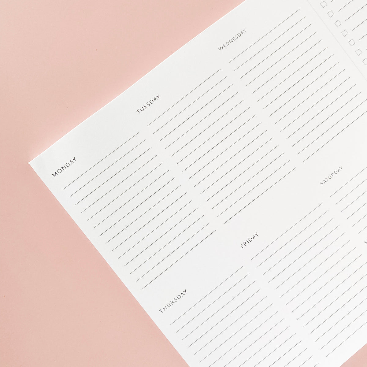 Weekly Planner Notepad – June Paper Market